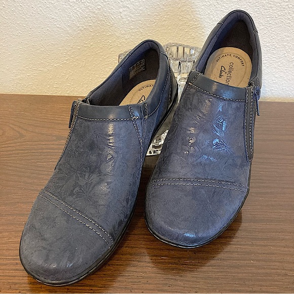 Clarks | Shoes | Collection By Clarks Womens 7 M Cora Giny Blue Leather ...